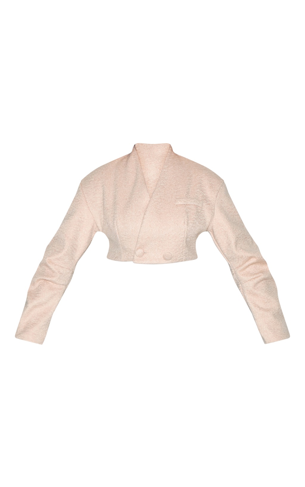 Shape Cream Wool Over Cocoon Sleeve Crop Jacket | Shape | PLT