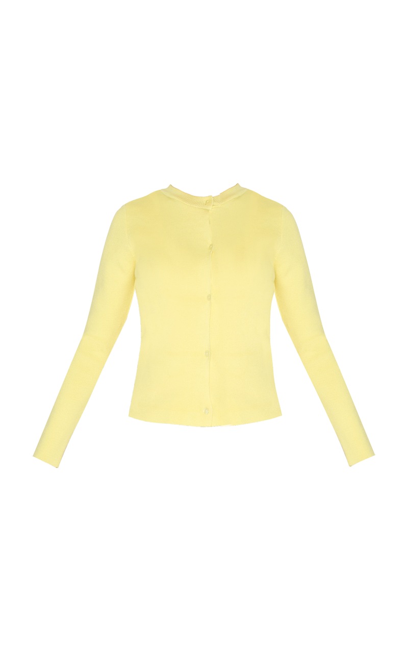 Petite Lemon Knitted Button Up Cardigan | Petite | PLT