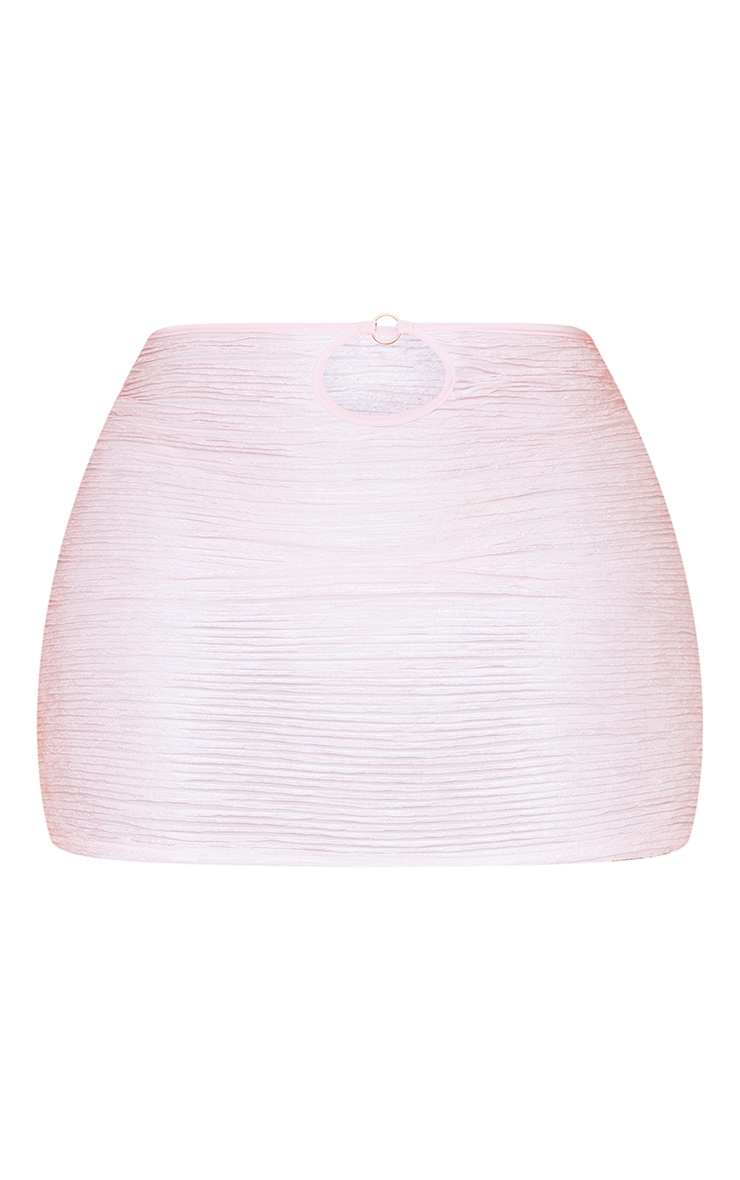 Shape Baby Pink Textured Ring Detail Bodycon Skirt | Shape ...