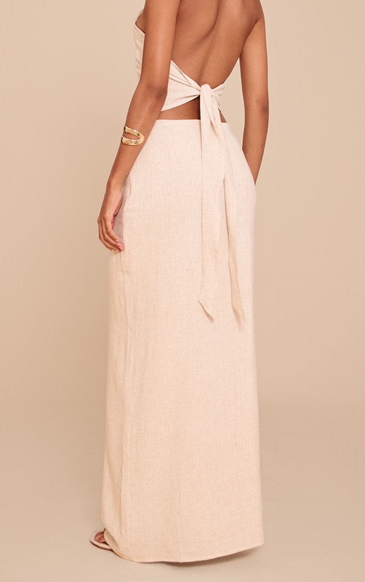 Natural Textured Floaty Mid Rise Maxi Skirt | Co-ords | PLT