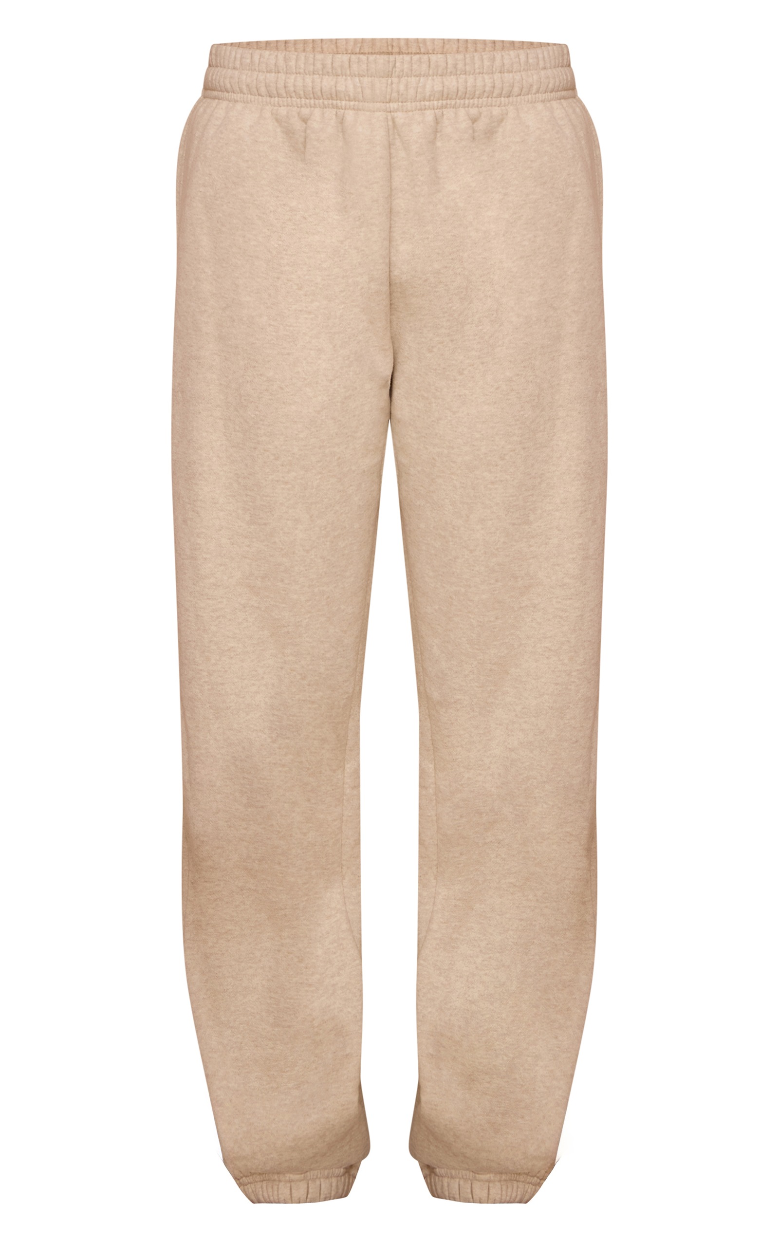 Oatmeal Marl Cotton Fleece Cuffed Sweat Pants | Athleisure ...