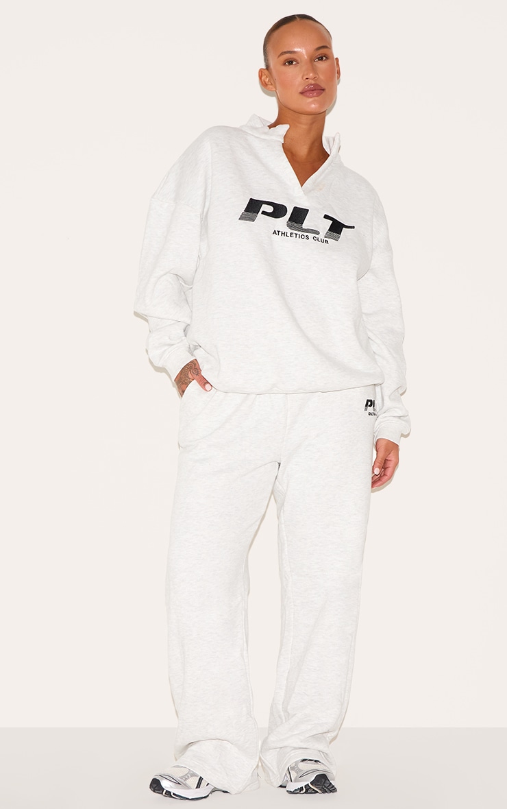 PLT Plus Grey Athletics Club Embroidered Jogger | Plus Size | PLT
