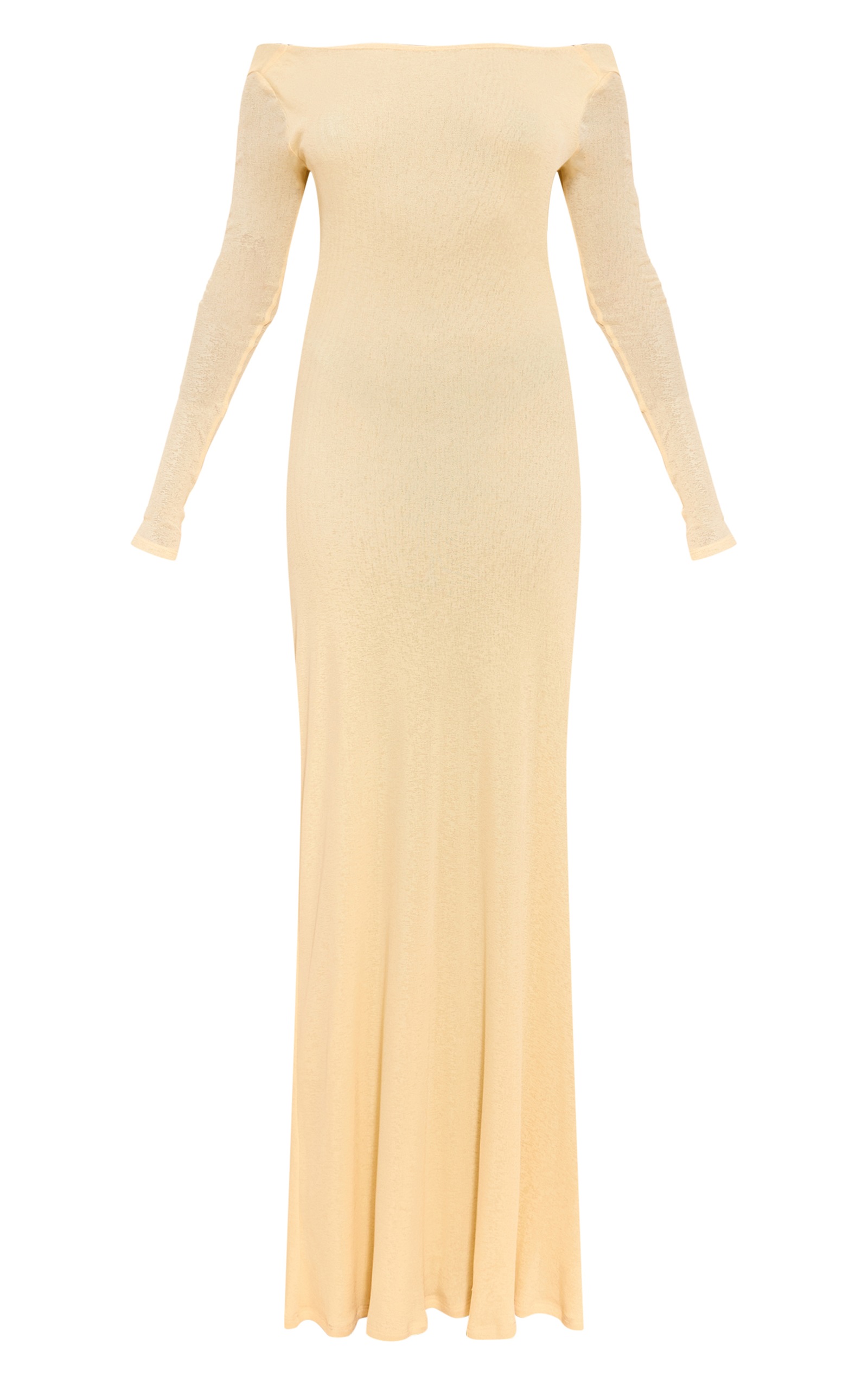 Butter Cream Double Layer Onion Skin Cowl Back Dress | Dresses ...