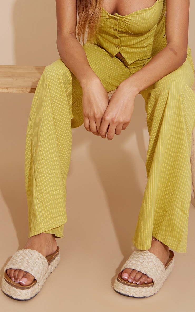 Natural Plait Weave Sliders | Footwear | PrettyLittleThing