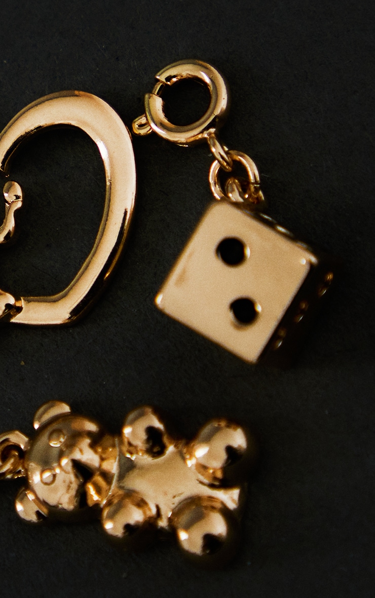 Gold 90S Jewellery Charms 3 Pack | PrettyLittleThing