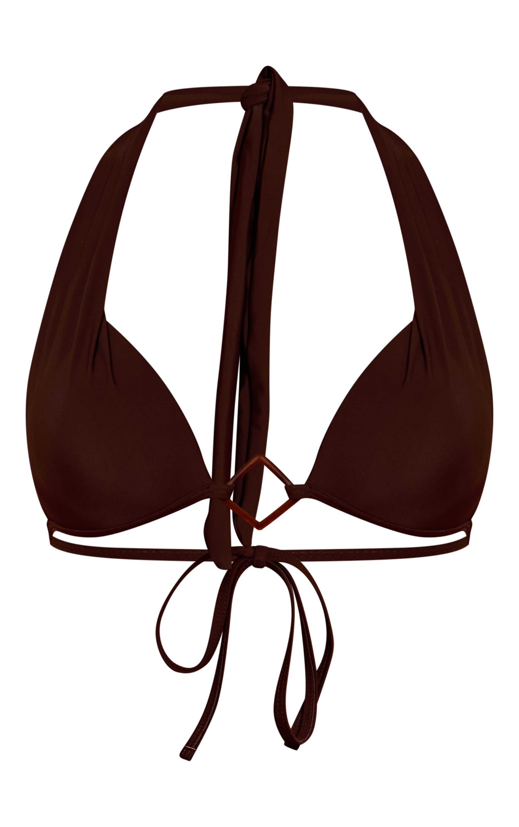 Chocolate Resin Trim Push Up Bikini Top | Swimwear | PLT