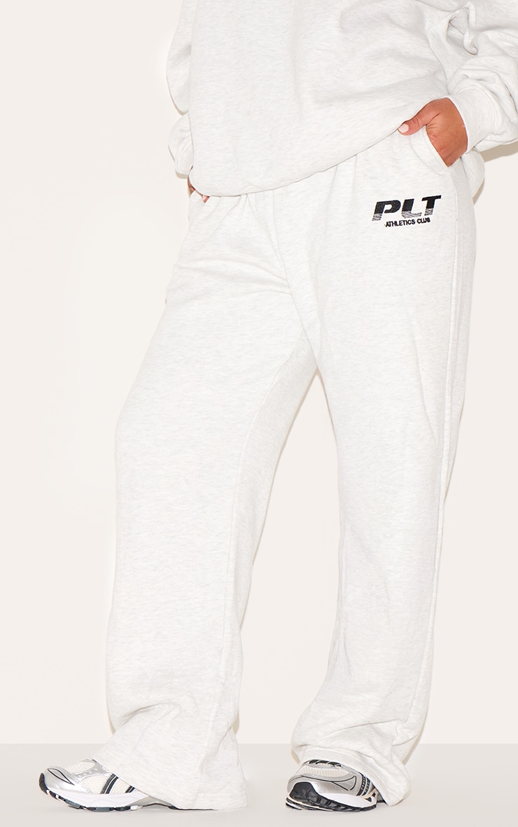 PLT Plus Grey Athletics Club Embroidered Jogger | Plus Size | PLT