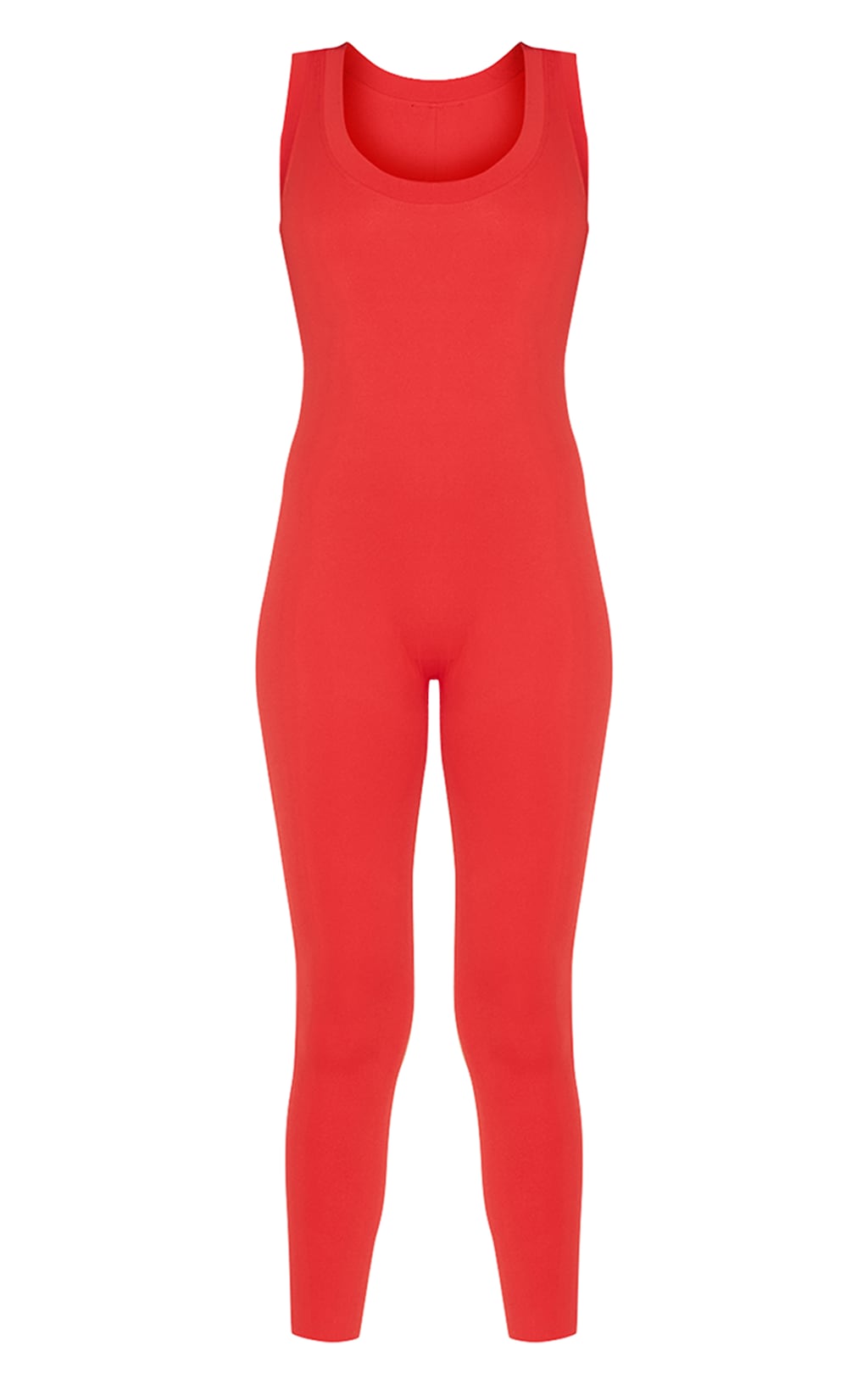 Red Sculpt Contrast Binding Unitard | Athleisure | PrettyLittleThing USA