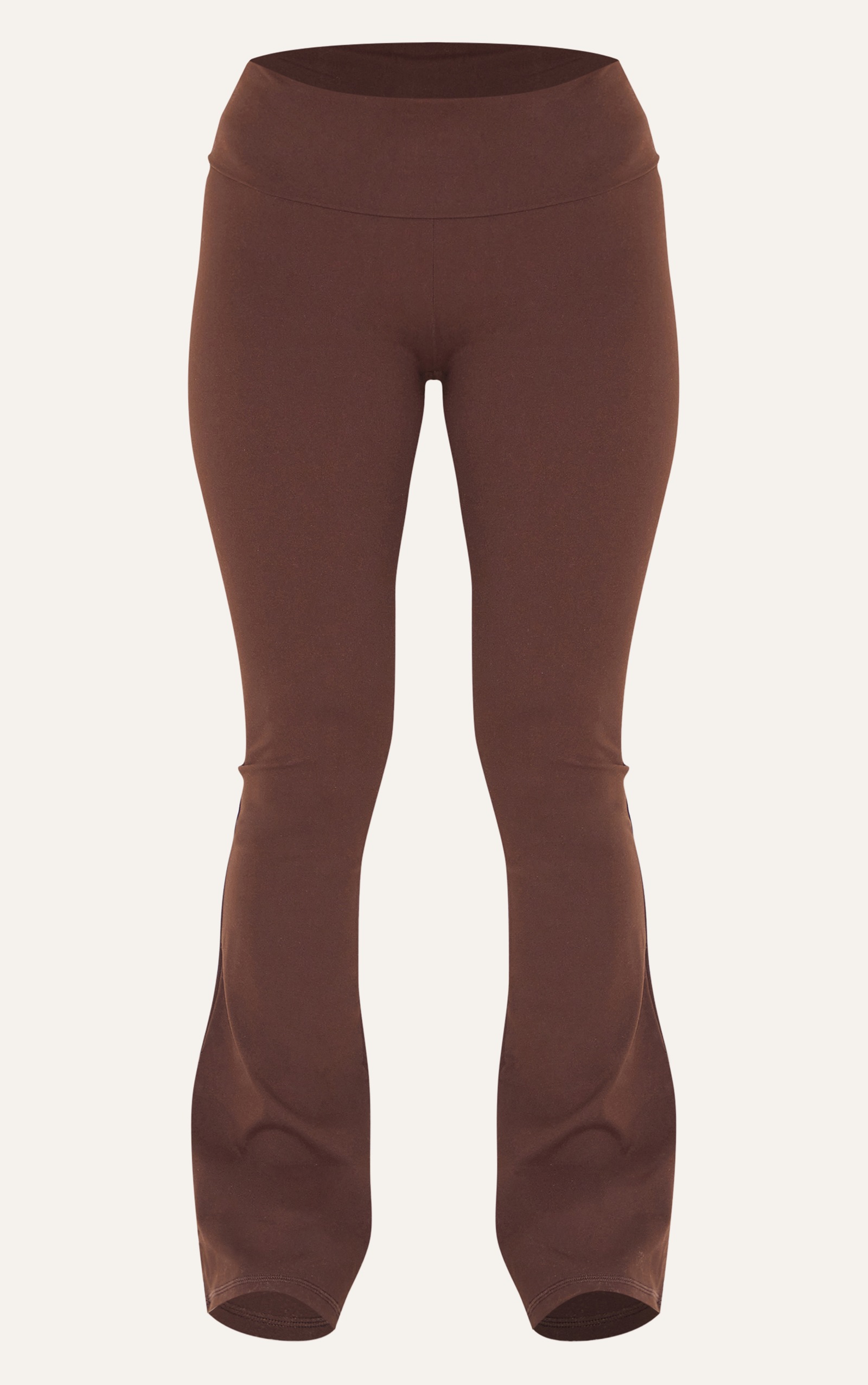 Petite Coffee Contour Sculpt Foldover Pants | Petite | PLT