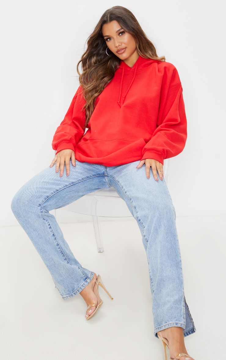 Red Ultimate Oversized Hoodie | PrettyLittleThing USA