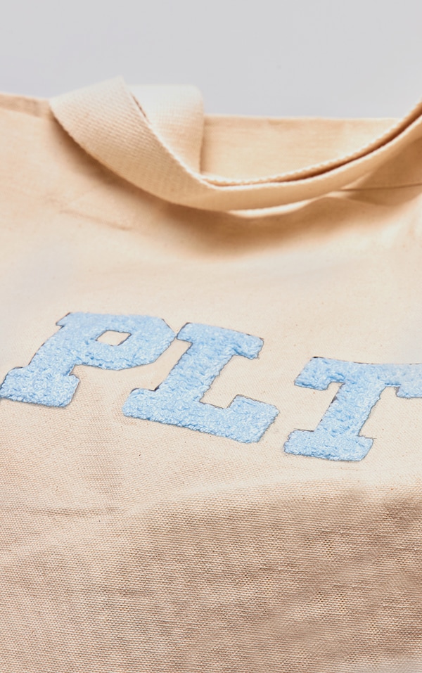 Blue Varsity Logo Tote Bag | Accessories | PrettyLittleThing CA