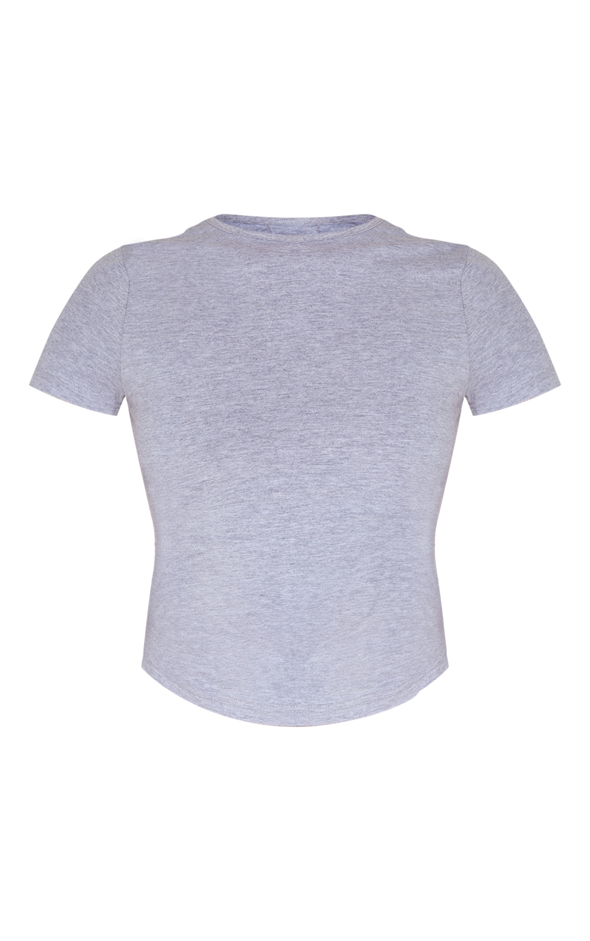 Grey Marl Cotton Side Cap Sleeve Ruched Top | Co-ords | PrettyLittleThing