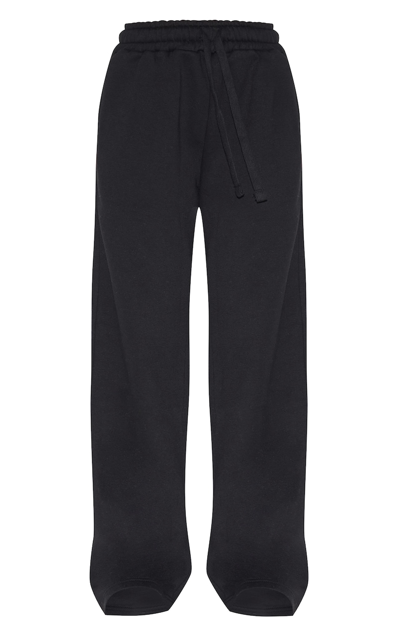 Black Wide Leg Oversized Sweatpants | Athleisure | PrettyLittleThing USA
