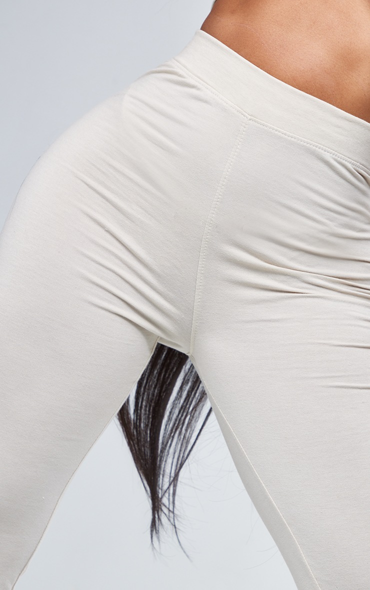 Shape Oatmeal Cotton High Waist Flared Pants | Shape ...