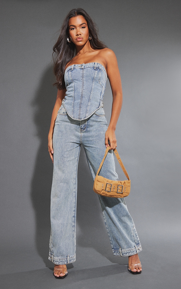 Denim Two Piece Sets | PrettyLittleThing AUS