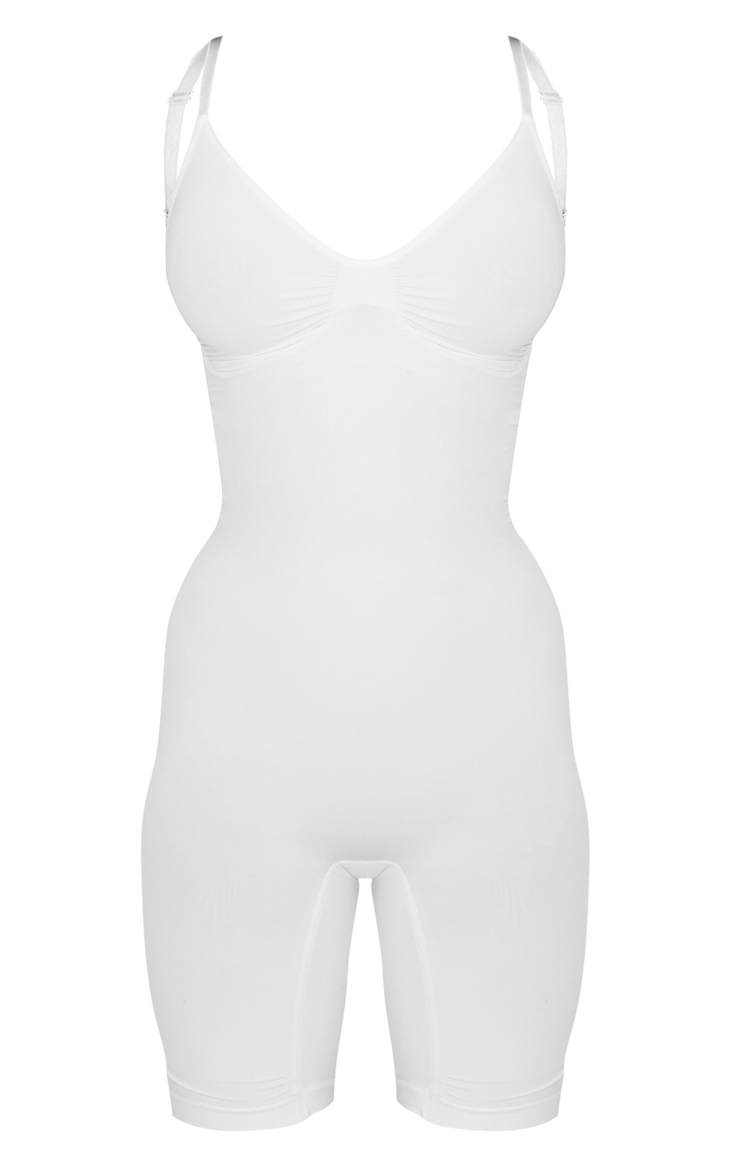 White Mid Thigh Shapewear Bodysuit | Lingerie & Nightwear | PLT