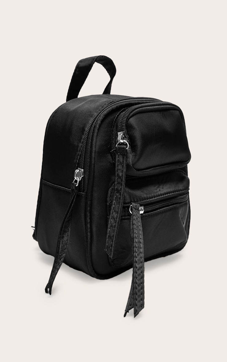 Black Nylon Pocket Mini Backpack | Accessories | PLT
