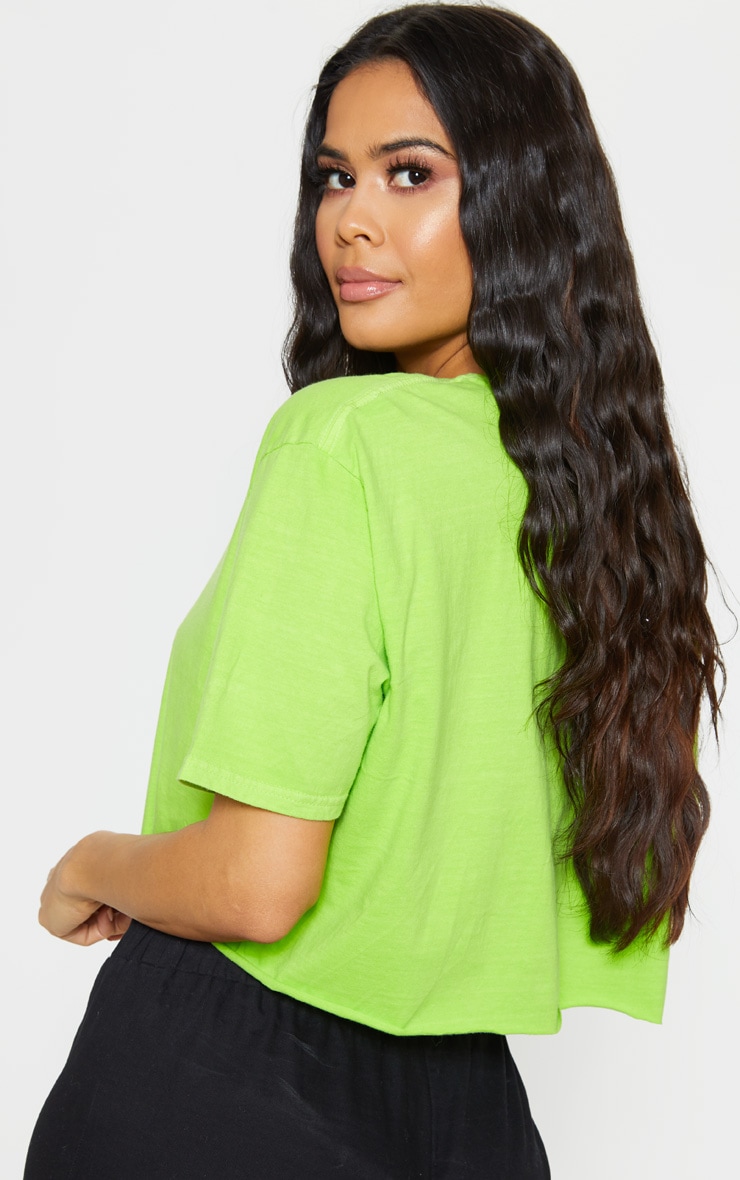 Crop top vert citron oversize à slogan Too Late. Tops ...