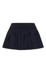 Black Stretch Woven Low Rise Micro Mini Skirt | Bottoms ...