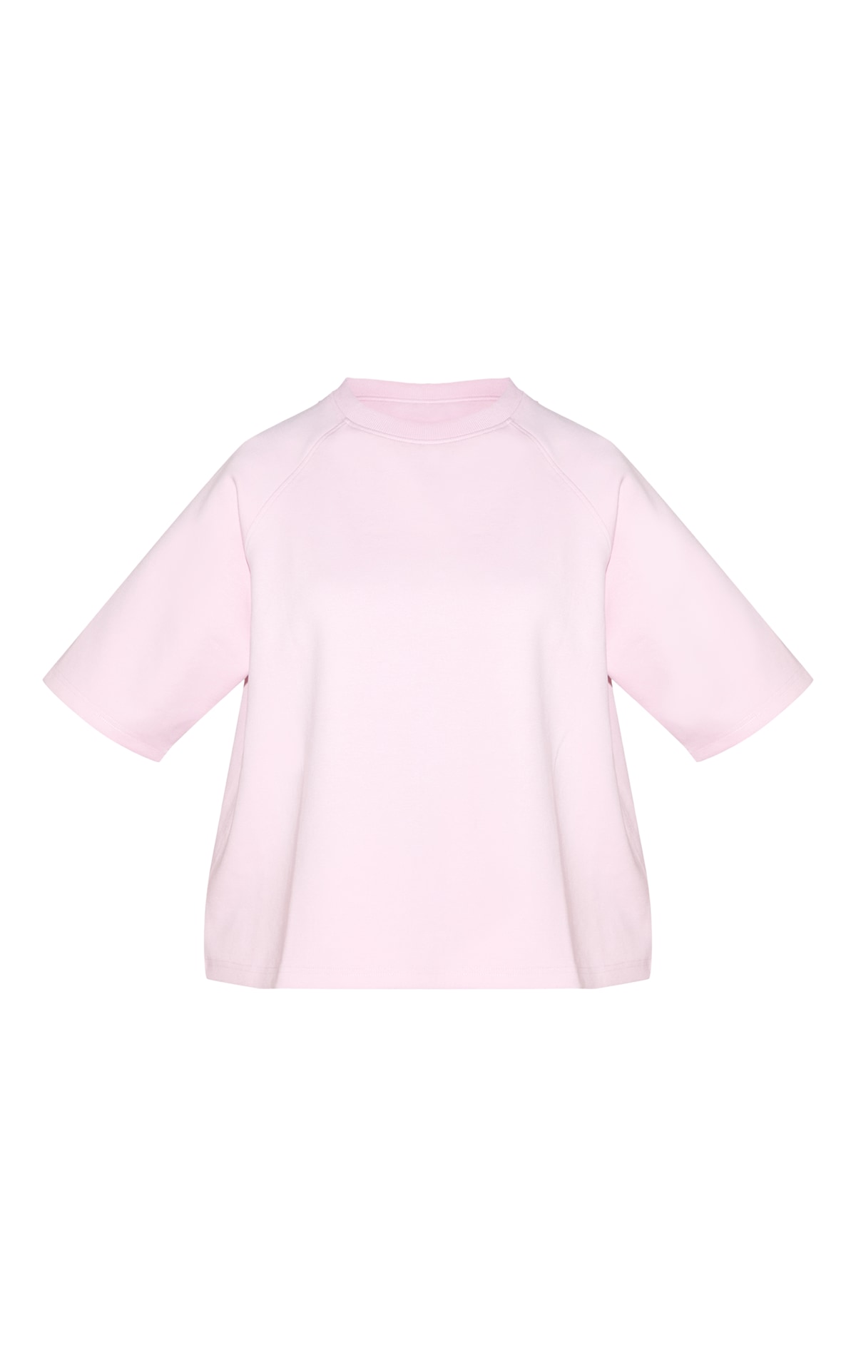 Pink Embroidered Interlock Boxy Tee | Athleisure | PLT