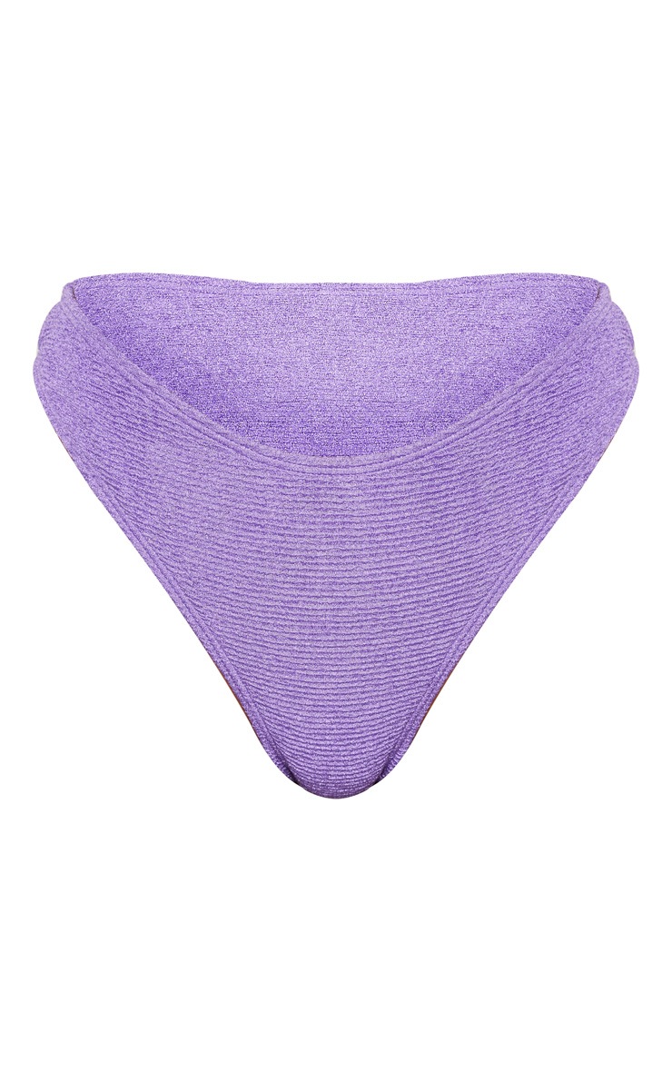 Purple Mini Crinkle Cheeky Bum Bikini Bottom | Swimwear ...