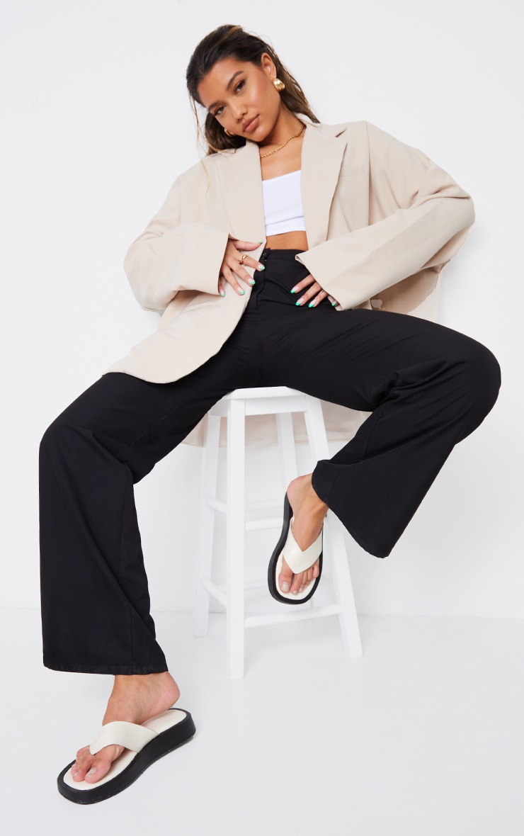 Cream Chunky Sandal Toe Post Flip Flops | Footwear | PrettyLittleThing