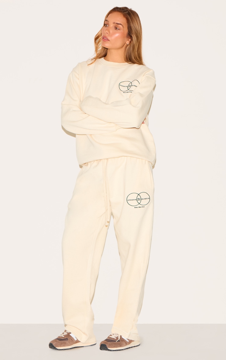 Cream Circle Wellness Straight Leg Joggers | Athleisure | PLT