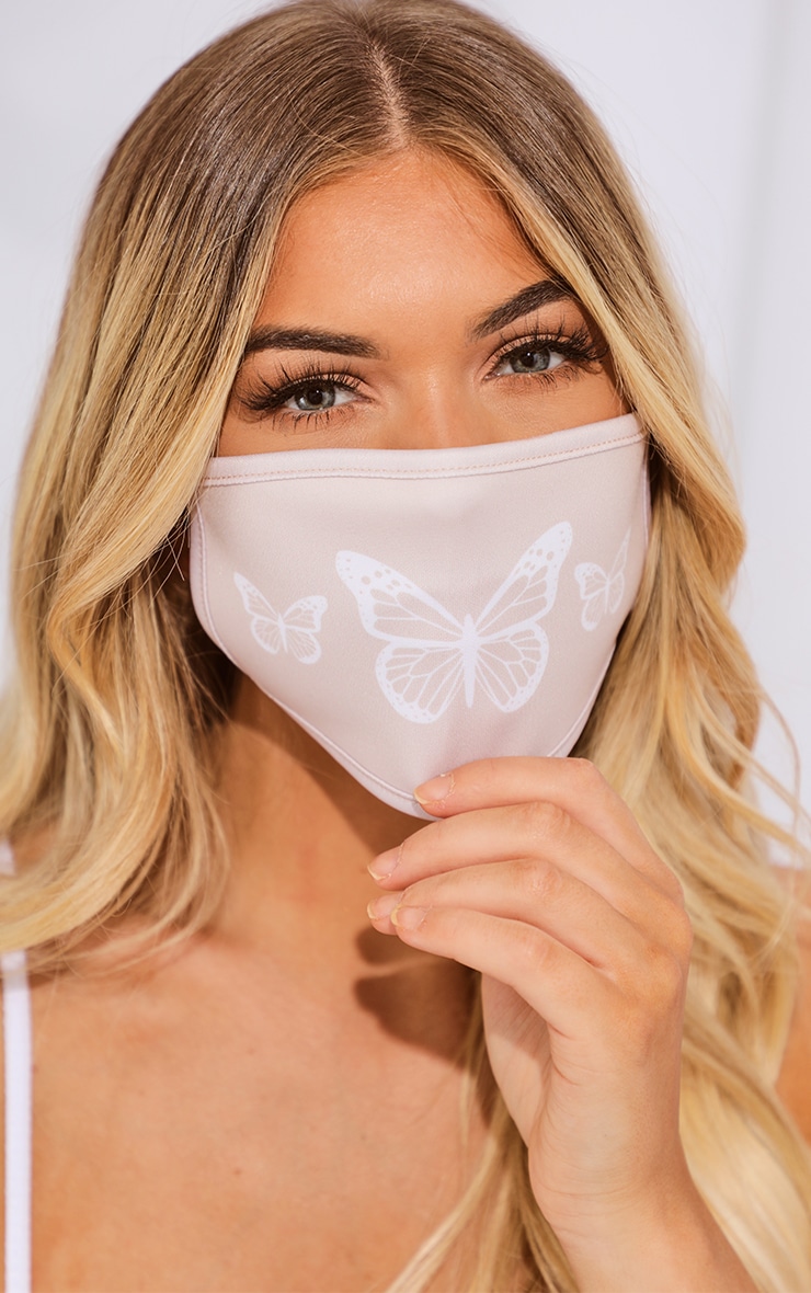 Stone Butterfly Face Mask | Accessories | PrettyLittleThing CA