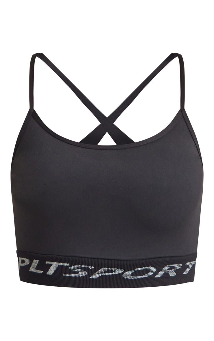 PLT Black Tape Cross Back Sculpt Sports Bra | Athleisure | PLT IRE