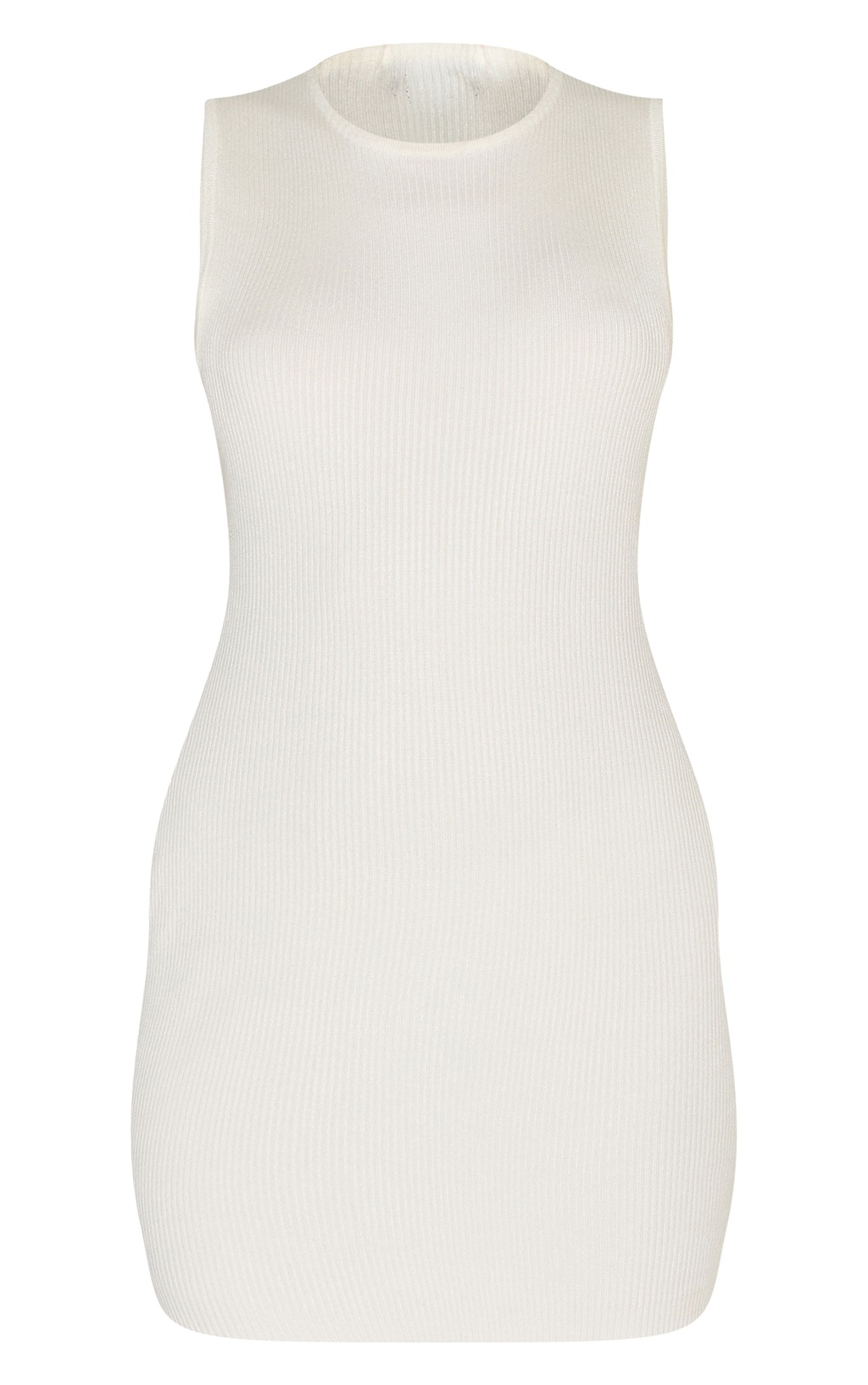 Cream Knitted Bodycon Dress | Knitwear | PLT USA