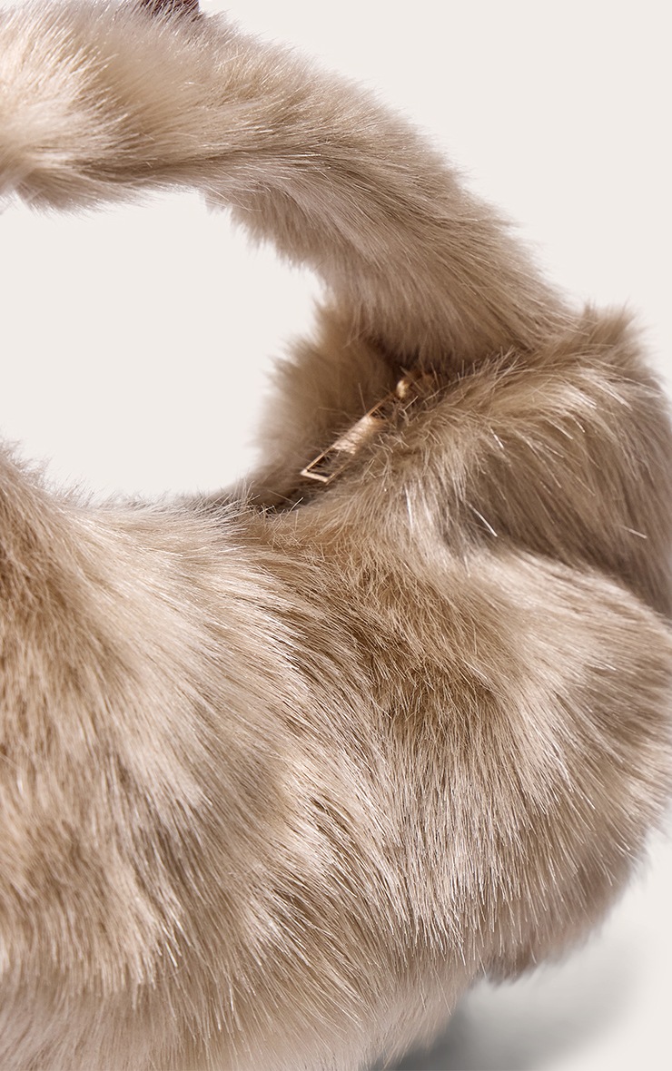 PLT Label Cream Faux Fur Hand Bag | Accessories | PLT