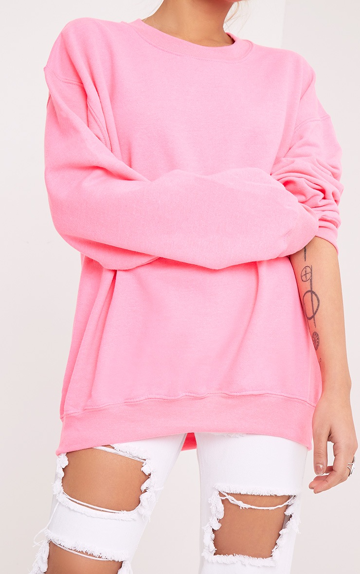 Neon Pink Ultimate Oversized Sweater | PrettyLittleThing