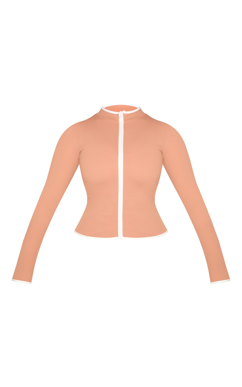 Shape Mocha Active Contrast Binding Zip Up Jacket | Shape | PLT USA
