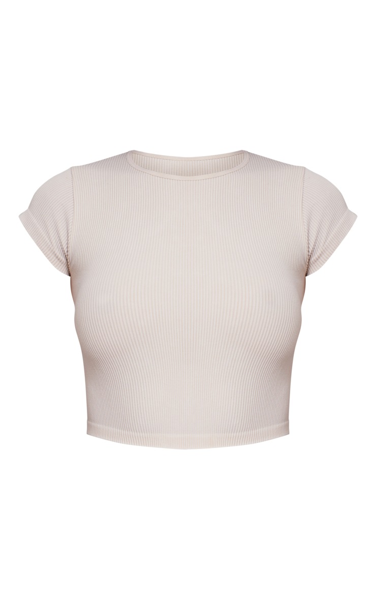 Stone Washed Snatched Rib Short Sleeve T-shirt | Co-ords ...