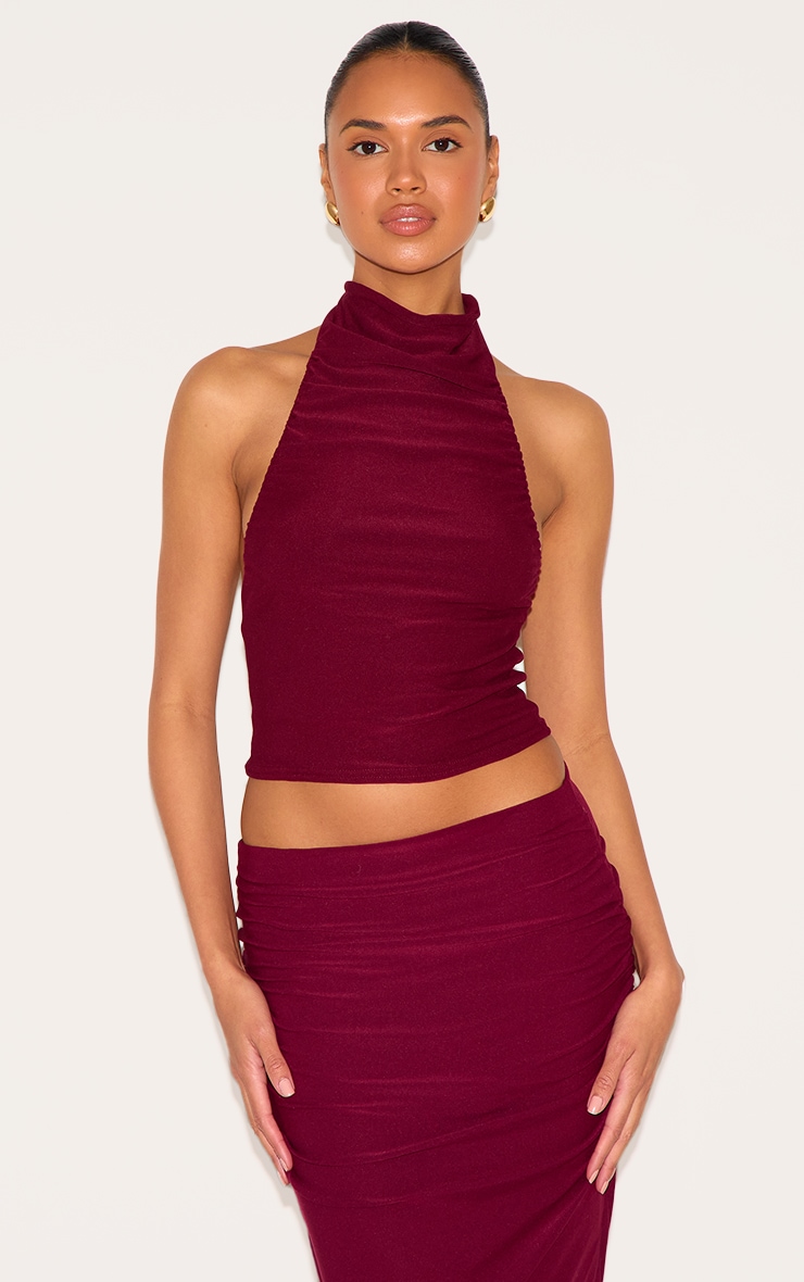 Women's Red Tops | Burgundy Tops | PrettyLittleThing