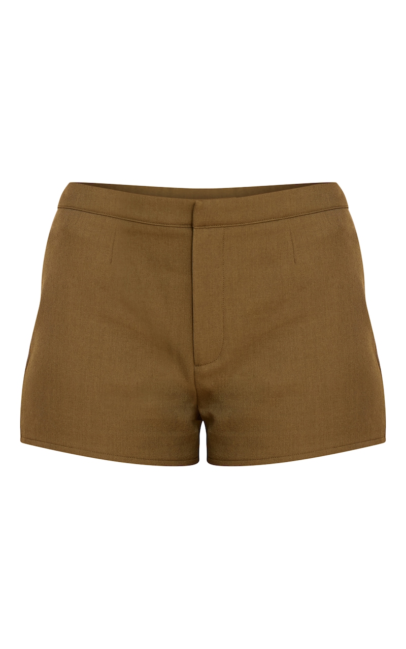 Khaki Tailored Mini Shorts | Co-ords | PLT