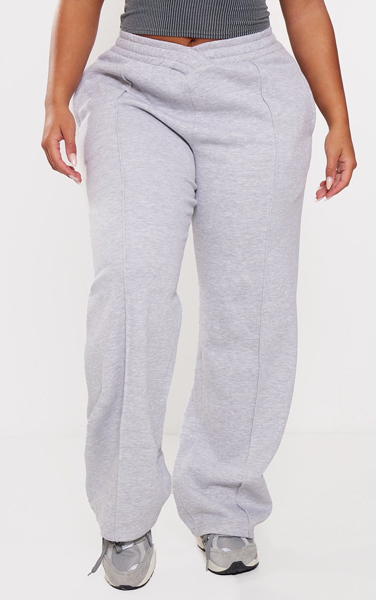 Shape Grey Marl Sweat Elasticated V Waist Sweatpants | Shape | PrettyLittleThing USA