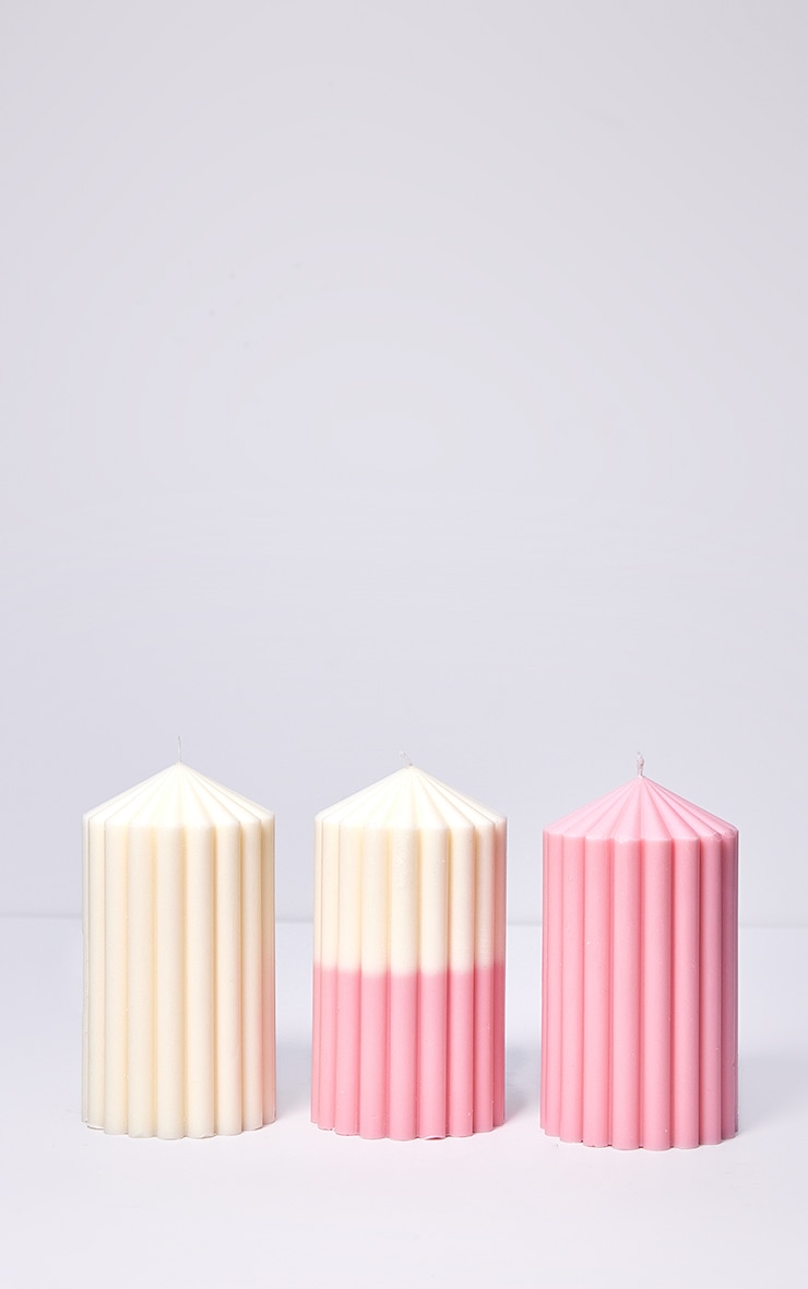 Hen & Wedding Short White Ribbed Candle | PrettyLittleThing