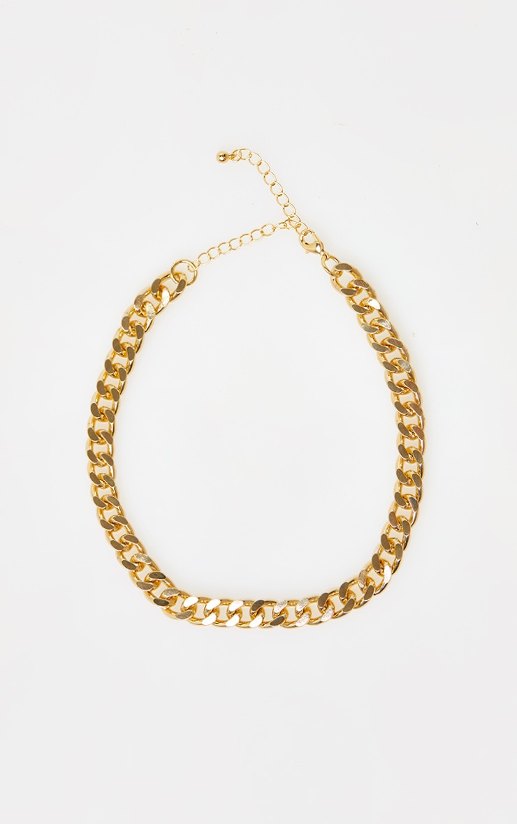 Real Gold Plated Single Curb Chain Necklace | Accessories ...