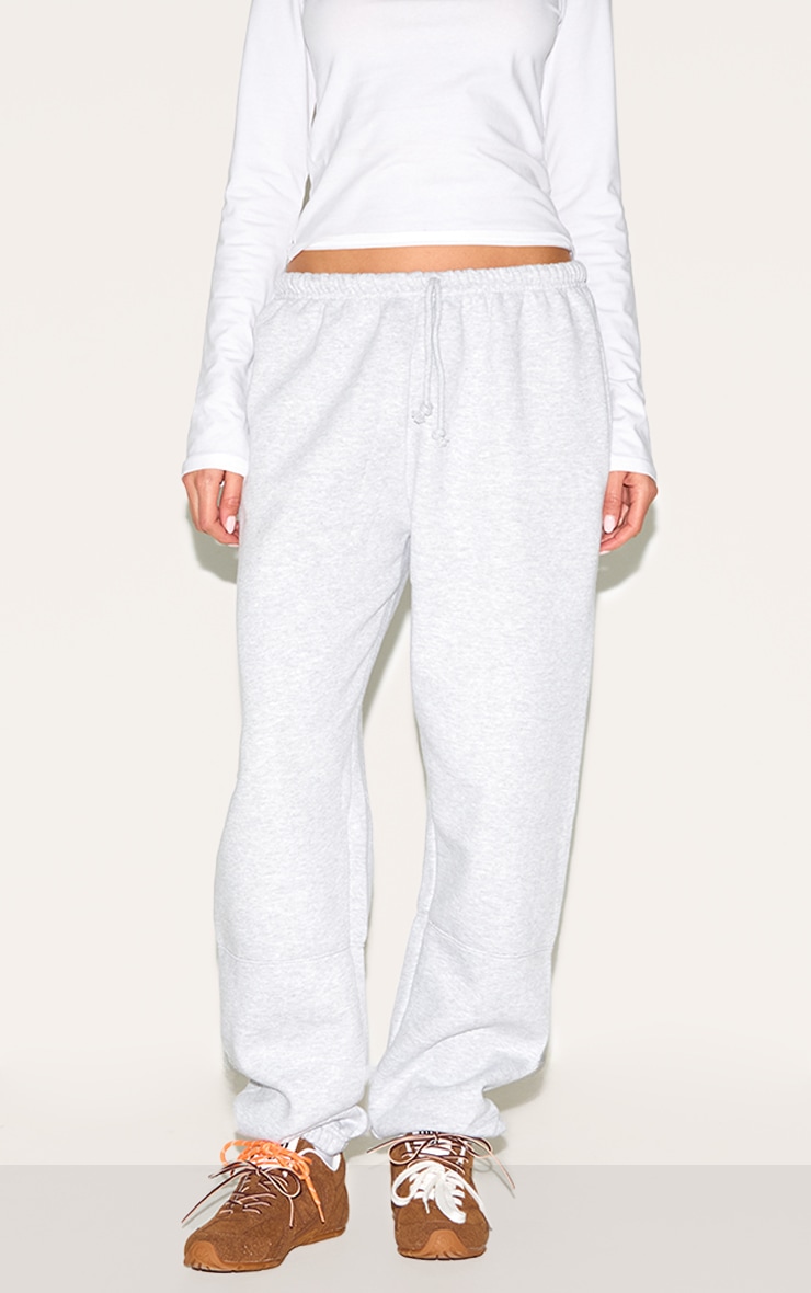 Ash Grey Straight Leg Cuffed Seam Sweatpants | Athleisure ...