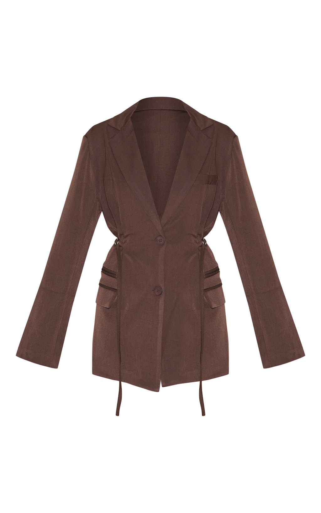 Mocha Belt Detail Blazer | Outerwear | PLT AUS