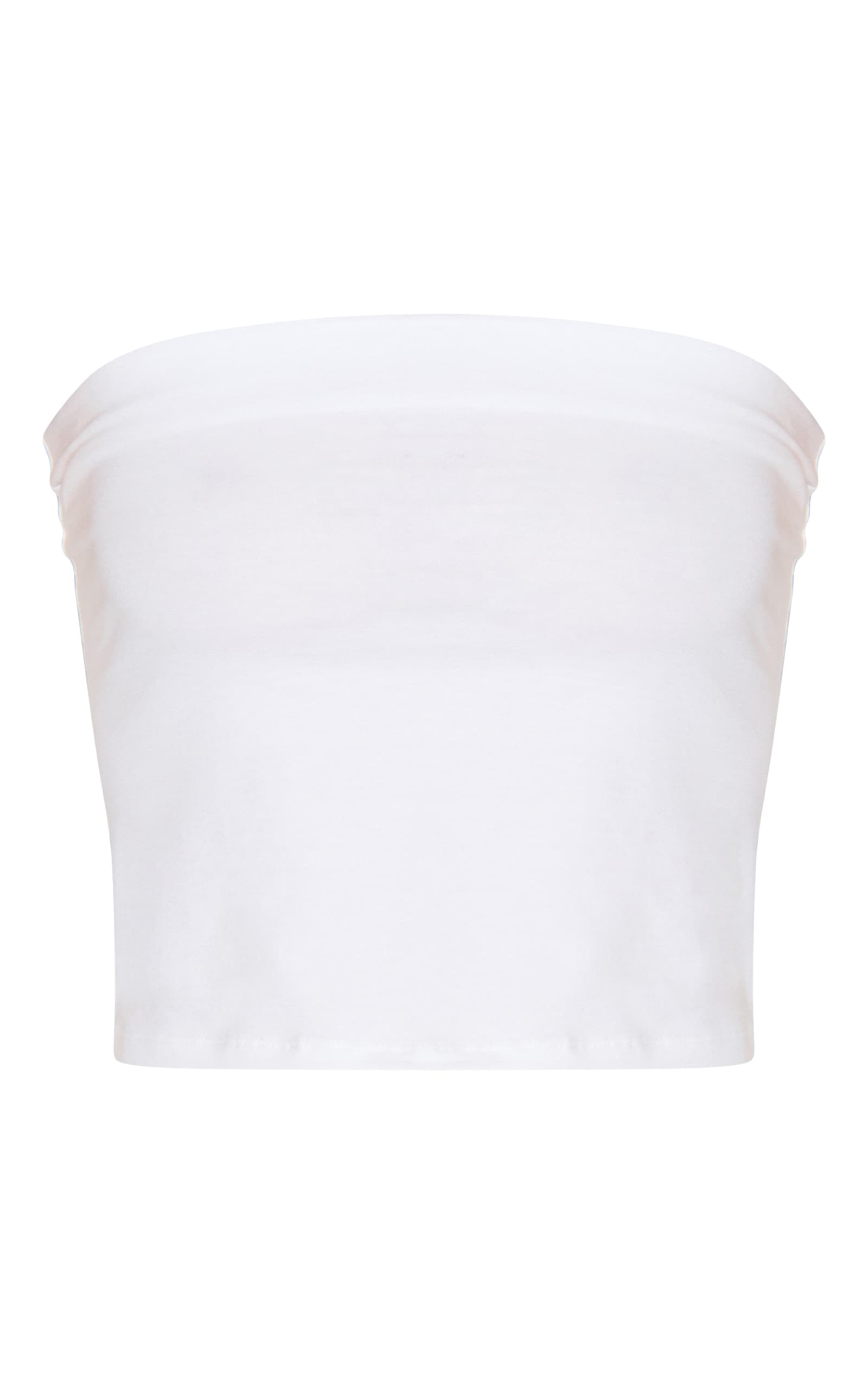 Tall White Soft Cotton Bandeau Top | Tall | PLT USA