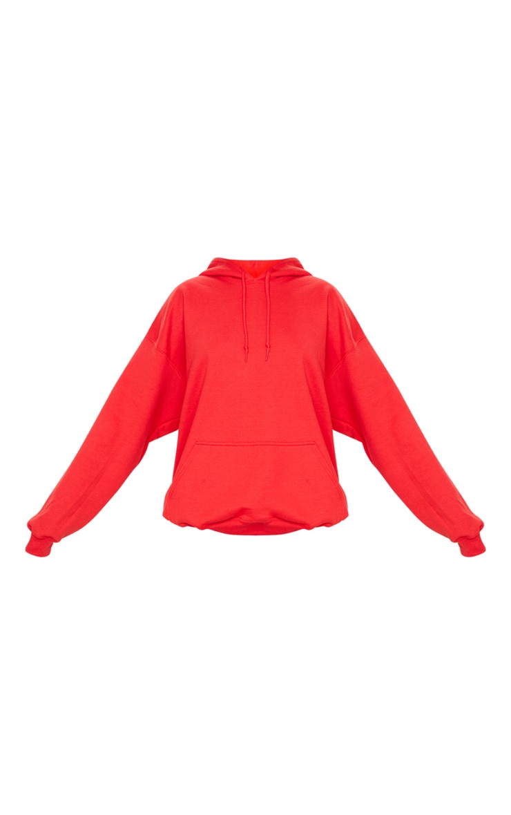 Hoodie oversize en sweat rouge | PrettyLittleThing FR
