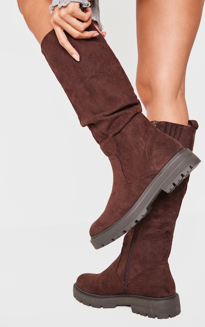 Brown Knee High Boots | PrettyLittleThing