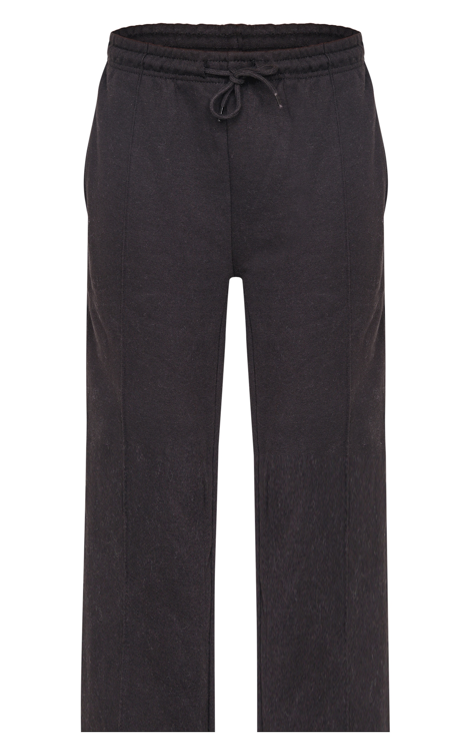 Black Straight Leg Seam Detailed Sweatpants | Athleisure ...