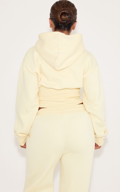 Shape Lemon Sweat Cropped Shirred Waist Hoodie | Shape | PLT