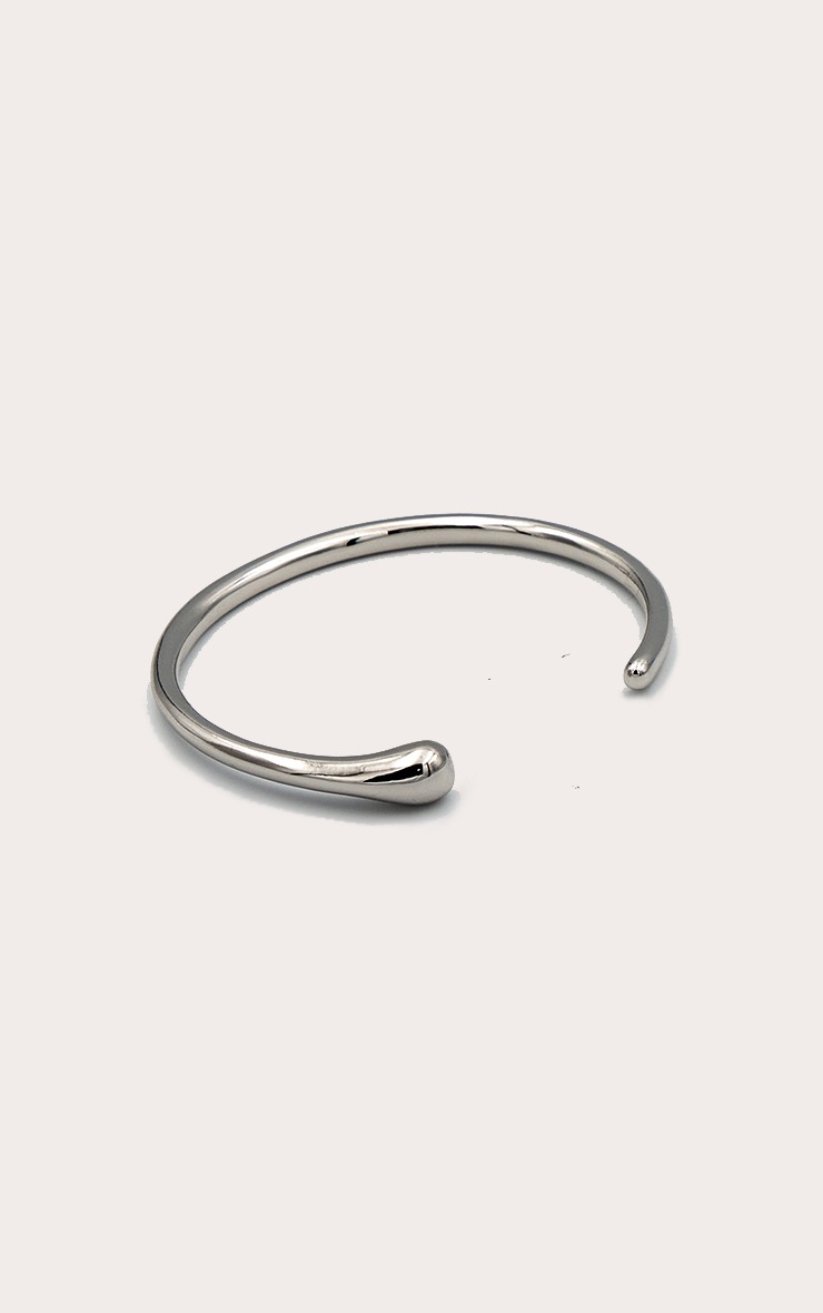 Silver Simple Smooth Curve Bangle | Accessories | PLT