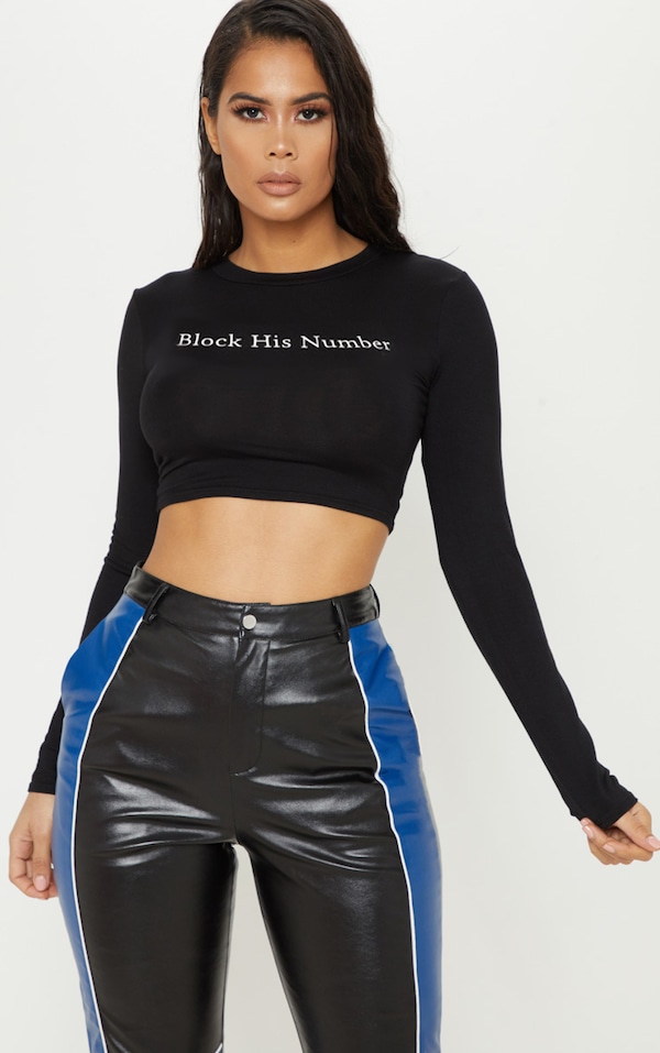 Black Block His Number Top | Tops | PLT