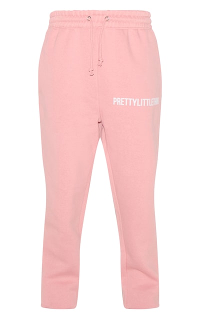 PLT Light Pink High Waist Cuffed Sweatpants | Sweat | PrettyLittleThing USA