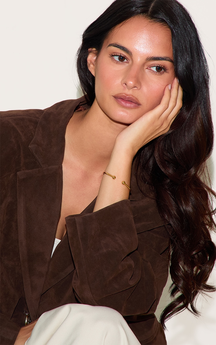 Real Gold Plated Simple Thin Bangle | Accessories | PrettyLittleThing USA